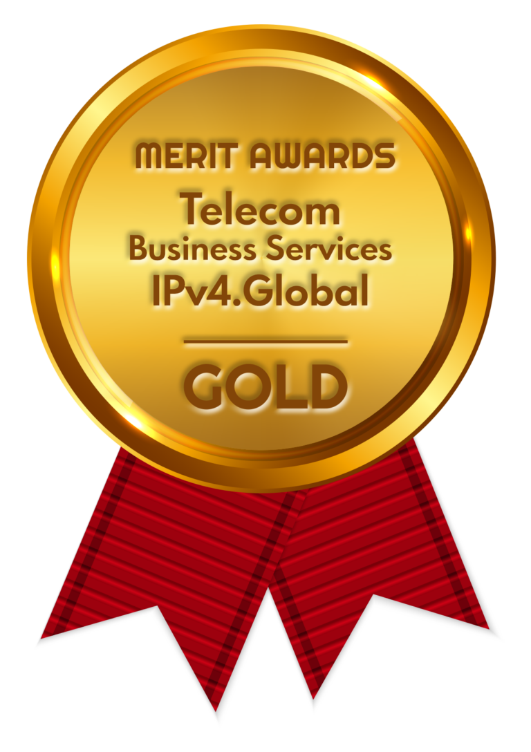 IPv4.Global Recognizedwith Gold Merit Award | IPv4 Global